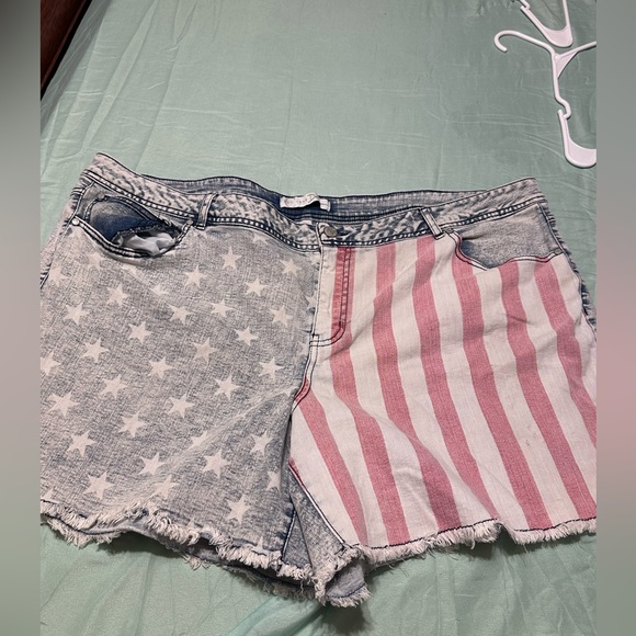 Shorts | Red White And Blue Denim Shorts | Poshmark